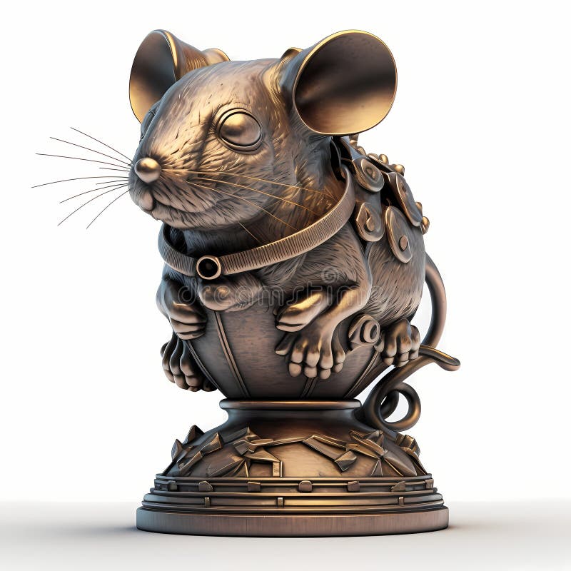 Mouse Head Trophy. Generative AI Stock Illustration - Illustration of ...