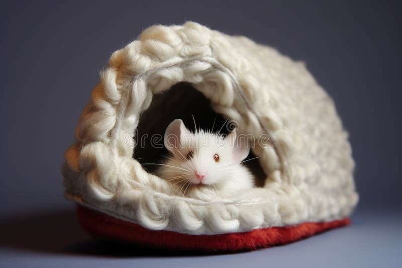 A Mouse Hidden Inside a Slipper, with only Its Tail Peeking Out Stock ...