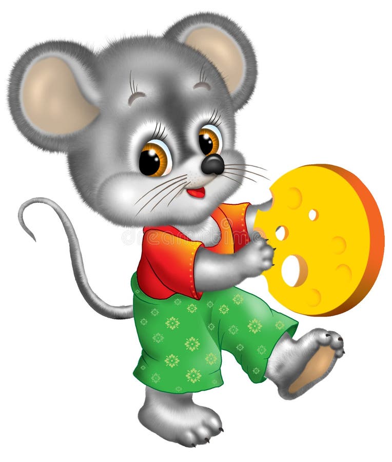 Cute Hungry Mouse stock vector. Illustration of lovely - 24559503