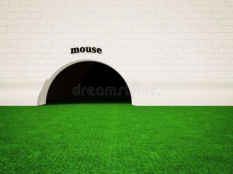 Mouse in hole stock vector. Illustration of rodent, house - 66462884