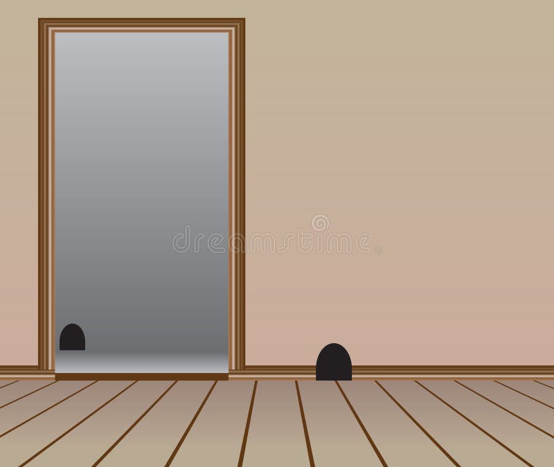 Mouse in hole stock vector. Illustration of rodent, house - 66462884