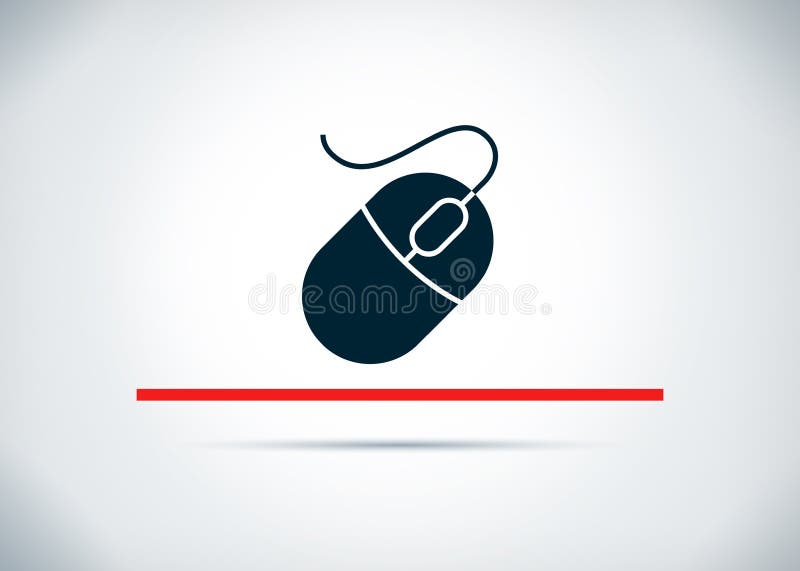 Mouse Icon Abstract Flat Background Design Illustration Stock ...