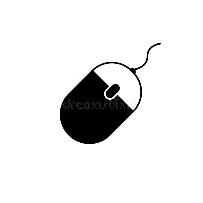 Mouse Icon Black on a White Background. Vector EPS10 Stock Illustration ...
