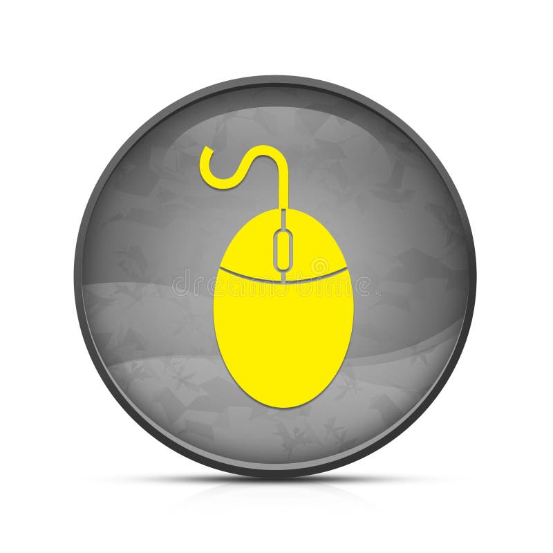 Mouse Icon on Classy Splash Black Round Button Illustration Stock ...