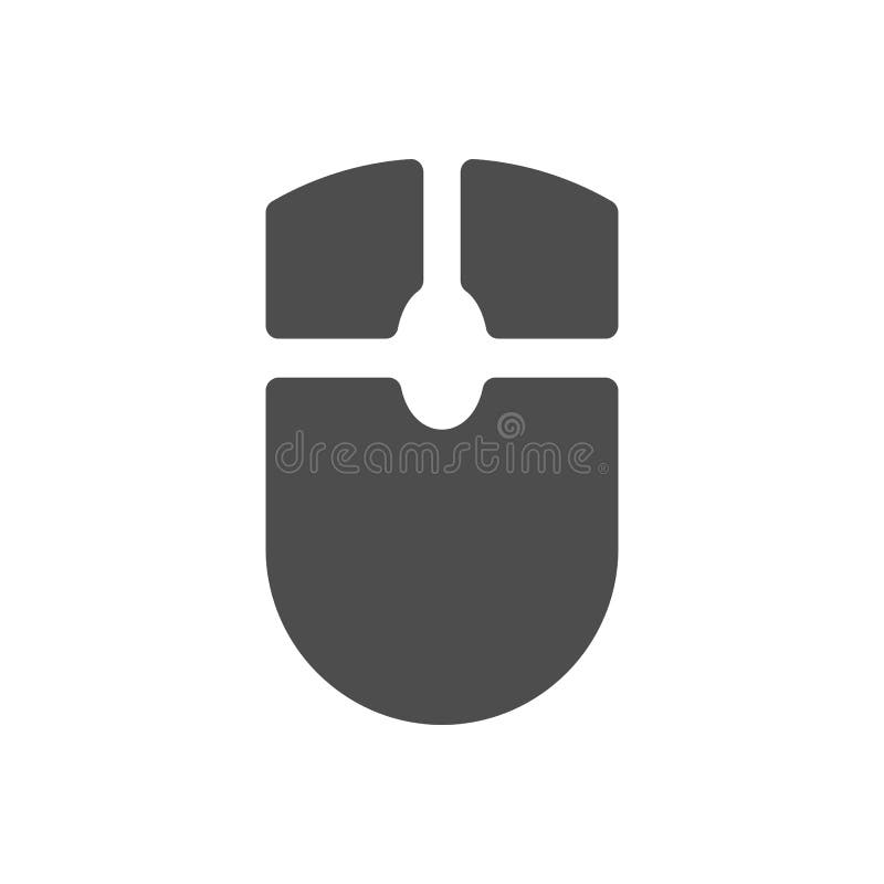 Mouse Icon Design,computer Mouse Silhouette, Black Color Illustration ...