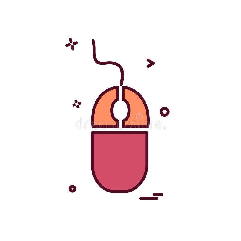 Mouse icon design vector stock vector. Illustration of device - 132458571