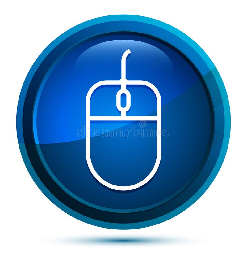 Mouse Icon Elegant Blue Round Button Illustration Stock Vector ...
