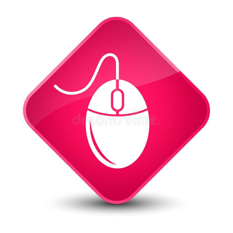 Mouse Icon Elegant Pink Diamond Button Stock Illustration ...