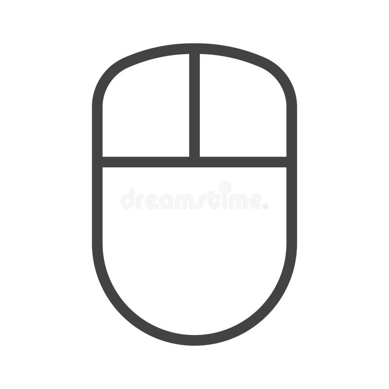 Mouse Icon Thin Outline Art Symbol Stock Vector - Illustration of ...