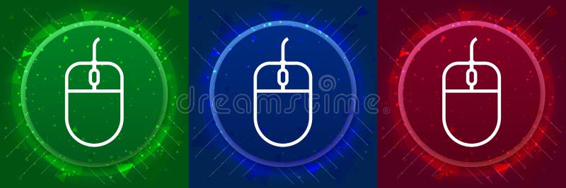 Mouse Icon Elegant Modern Design Abstract Buttons Set Illustration ...