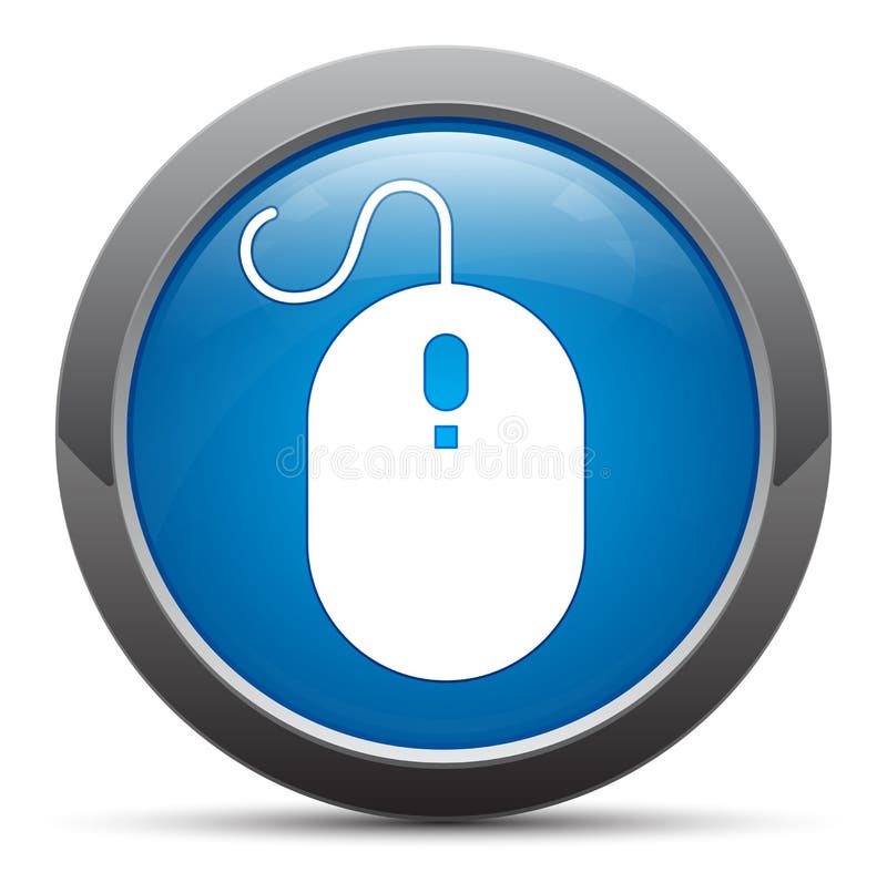 Mouse Icon Premium Blue Round Button Vector Illustration Stock Vector ...