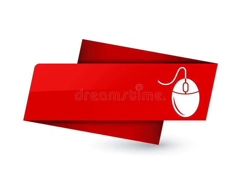 Mouse Icon Premium Red Tag Sign Stock Illustration - Illustration of ...