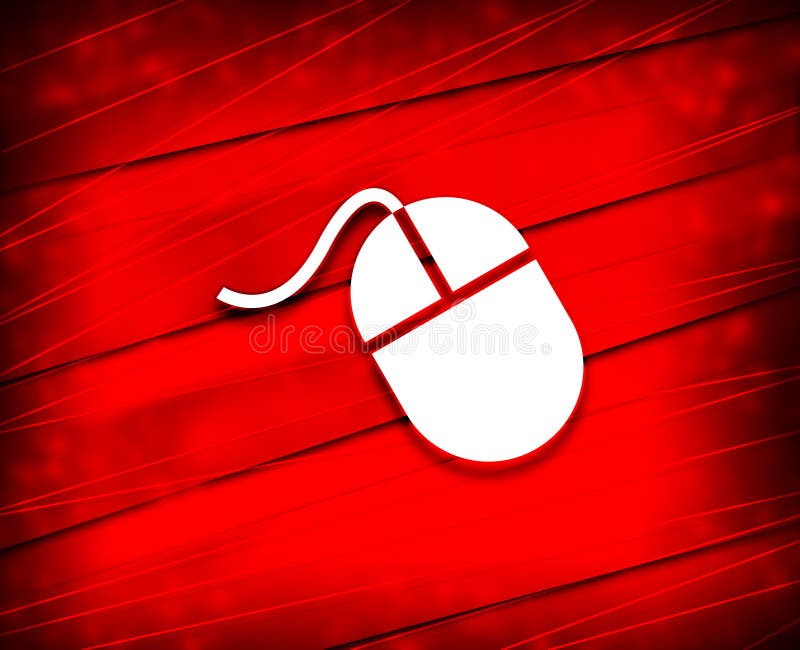 Mouse Icon Shiny Line Red Background Illustration Stock Illustration ...