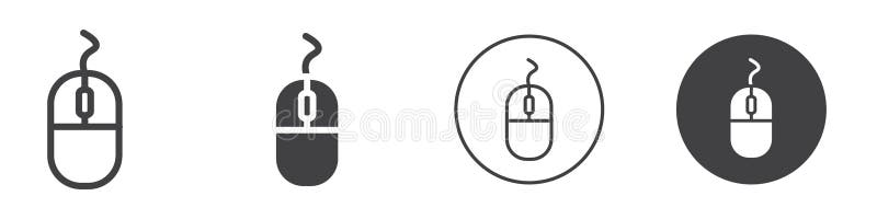 Mouse Icon Simple Outline Vector Logo Stock Vector - Illustration of ...