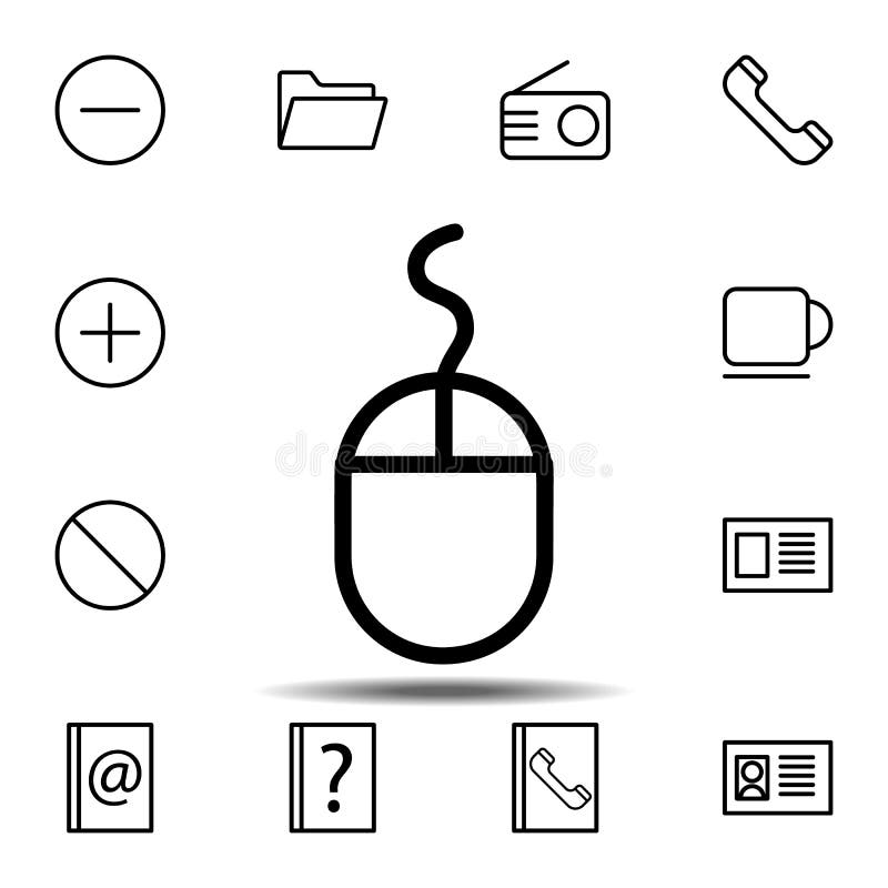 Mouse Icon Simple Thin Line Outline Vector Element Of Minimalistic Web Icons Set For Ui And