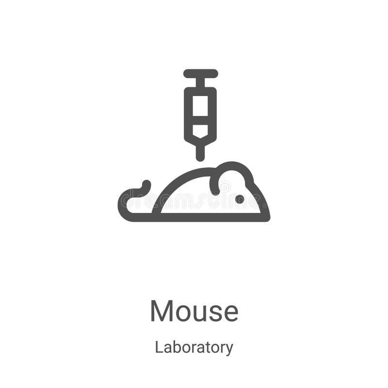 Mouse Icon Vector from Laboratory Collection. Thin Line Mouse Outline ...