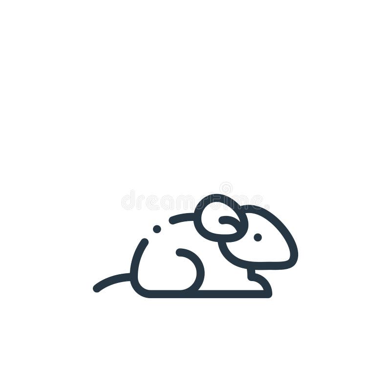 Mouse Icon Vector from Laboratory Concept. Thin Line Illustration of ...