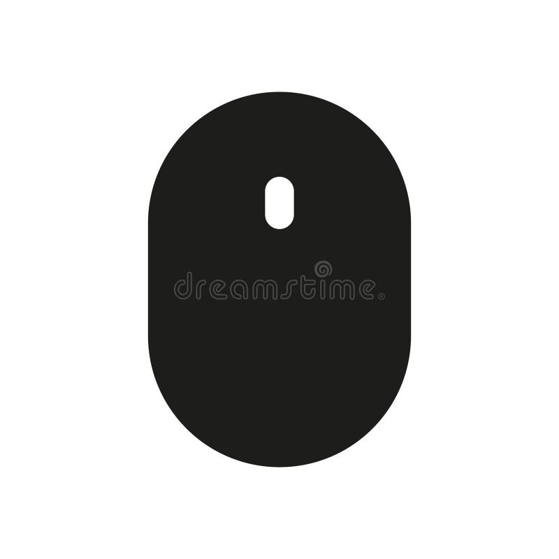 Mouse Icon Vector. Simple Black Computer Mouse Symbol Stock Vector ...