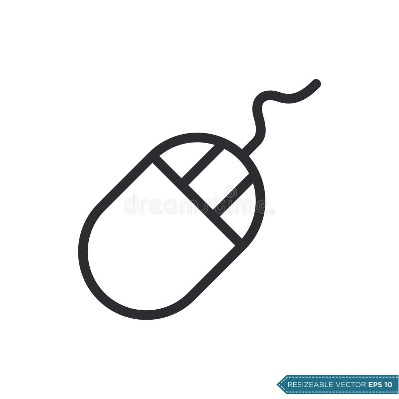 Mouse Icon Vector Template Flat Design Illustration Design Stock ...