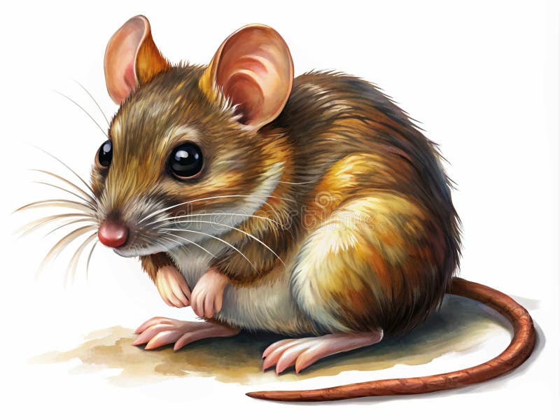 Mouse Illustration with White Background Stock Vector - Illustration of ...