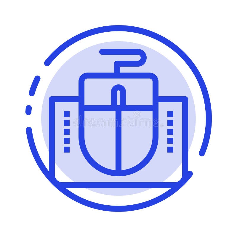 Mouse, Interface, Mouse Interface, Computer Blue Dotted Line Line Icon ...