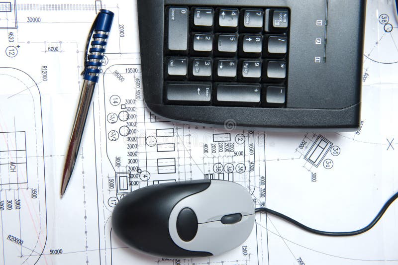 Engineer Using Laptop stock image. Image of architect - 4934201