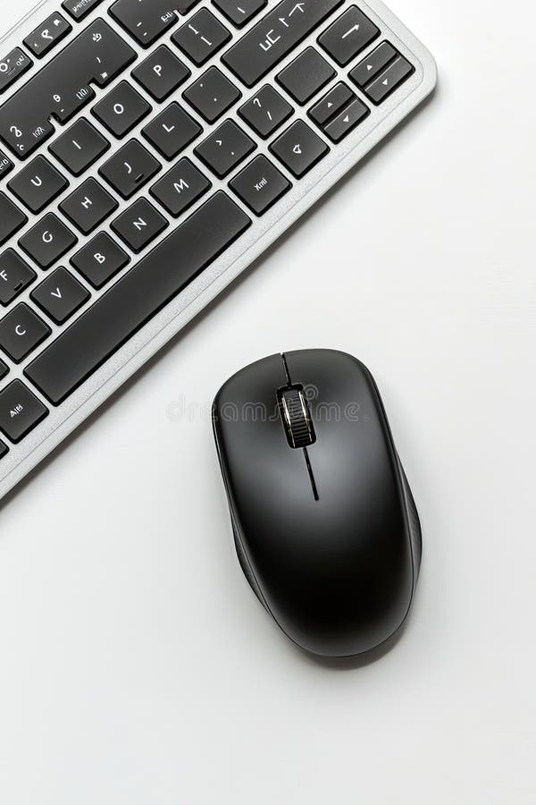 Mouse Keyboard Top View. Selective Focus Stock Photo - Image of device ...