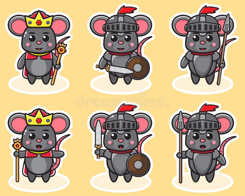 Mouse Crown Shield Mascot Logo Stock Illustrations – 4 Mouse Crown ...
