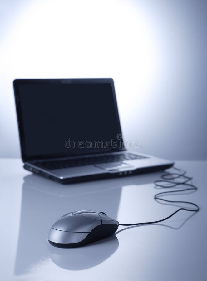 Mouse and laptop stock photo. Image of frame, cutout - 13288508
