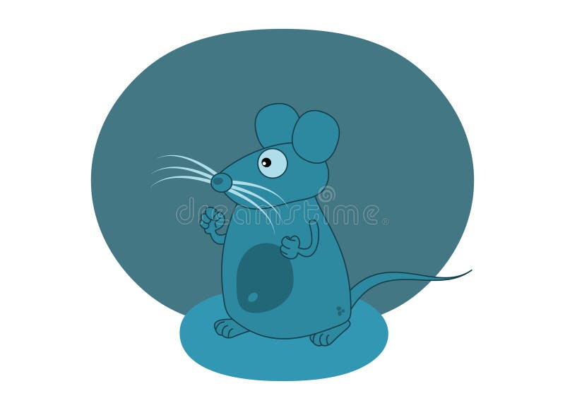 Mouse with Large Moustache, Blue Refrigerated Decoration and Small ...