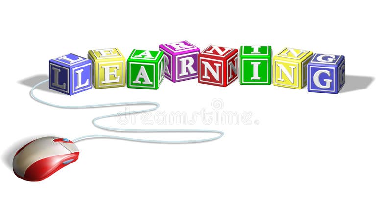 Mouse and Learning Blocks Concept Stock Vector - Illustration of symbol ...
