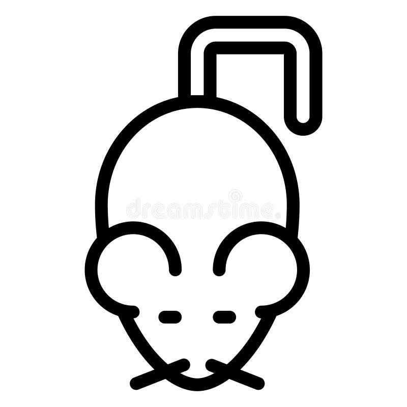 Mouse Line Icon, Halloween Theme Concept. Vector Graphics. Mice Sign on ...