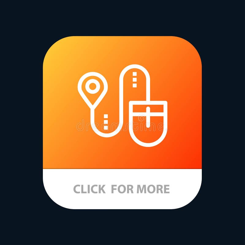 Mouse, Location, Search, Computer Mobile App Button. Android and IOS Line Version Stock Vector ...