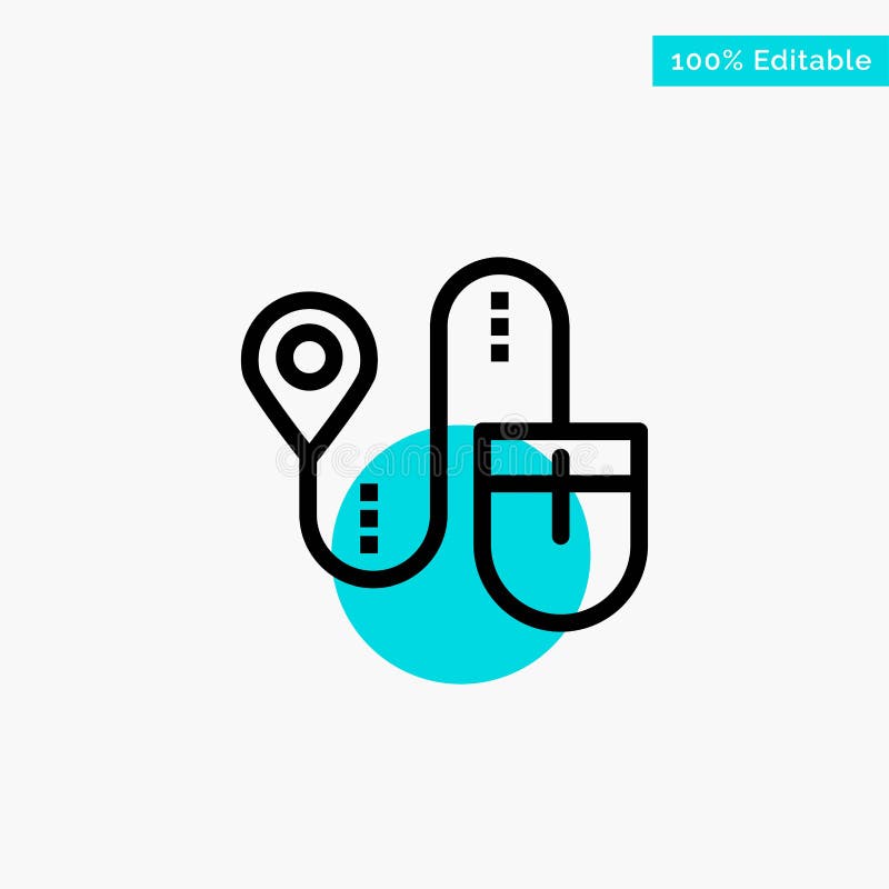 Mouse, Location, Search, Computer Turquoise Highlight Circle Point ...