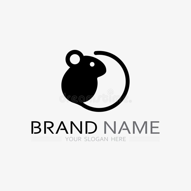 Mouse Logo and Animal Vector Design Illustration Stock Illustration ...