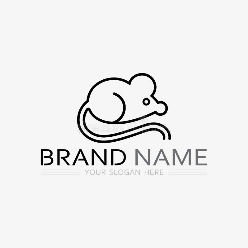 Mouse Logo and Animal Vector Design Illustration Stock Illustration ...