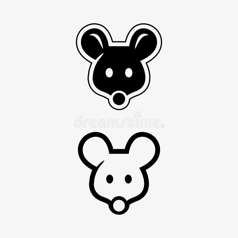 Mouse Logo and Animal Vector Design Illustration Stock Illustration ...