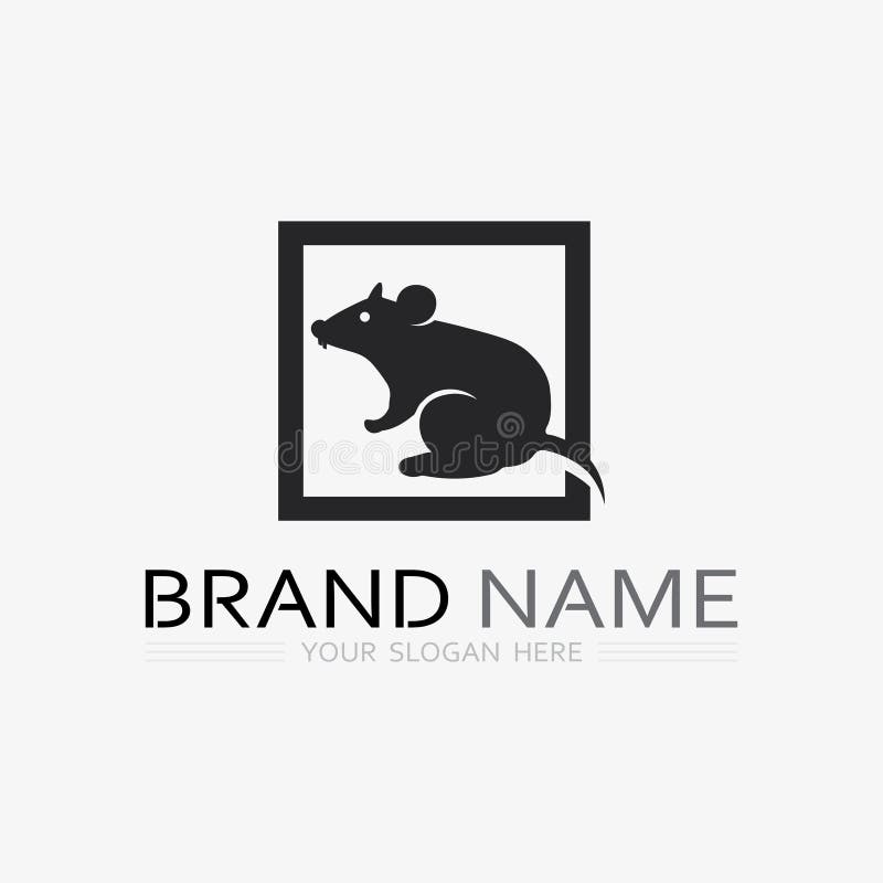 Mouse Logo and Animal Vector Design Illustration Stock Illustration ...