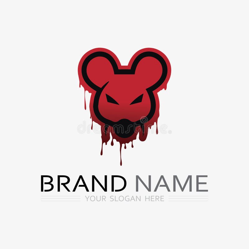 Mouse Logo and Animal Vector Design Illustration Stock Illustration ...