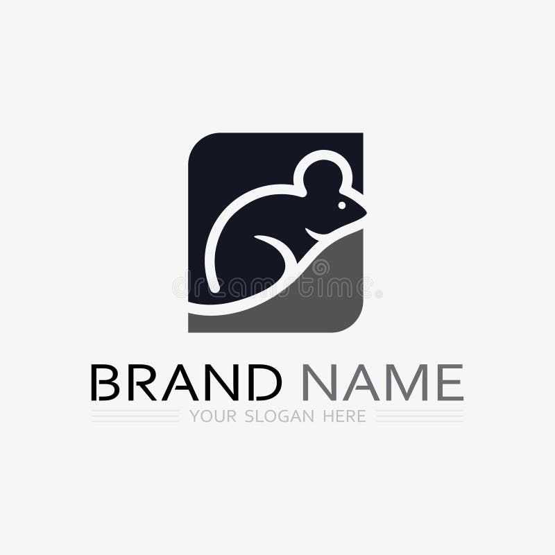 Mouse Logo and Animal Vector Design Illustration Stock Illustration ...