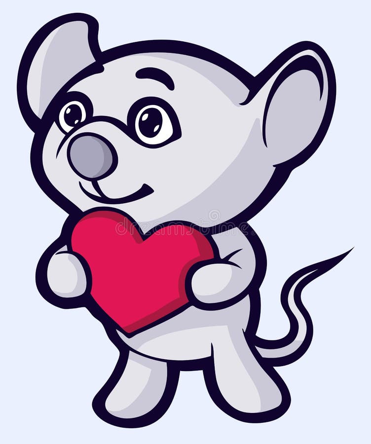 Mouse in love stock vector. Illustration of cheerful - 29101779
