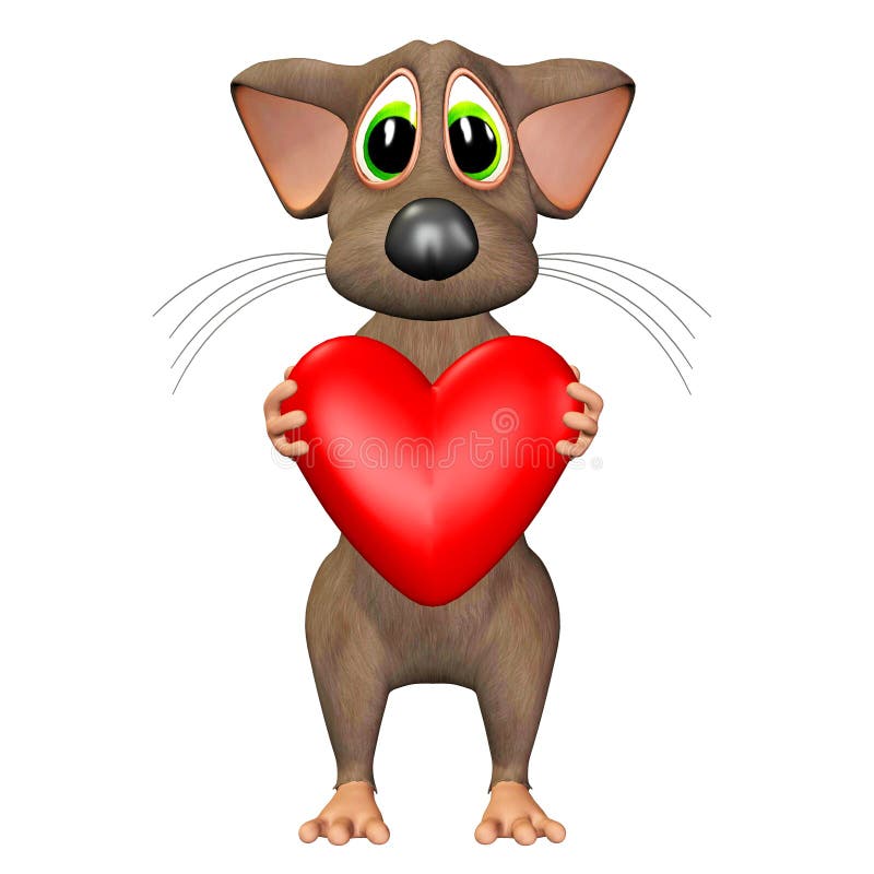 Mouse in Love stock illustration. Illustration of character - 4258257