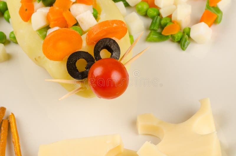Mouse lunch stock photo. Image of serving, kids, carrots - 37642380