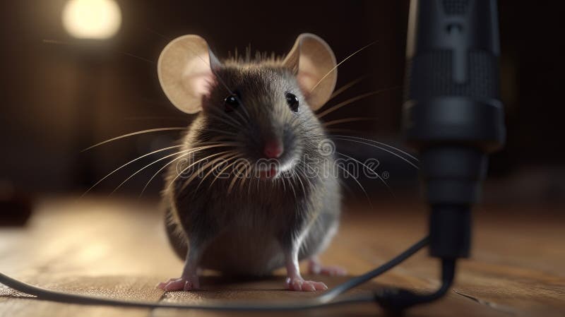 Mouse Making an Announcement Loudly. Generative Ai Stock Illustration ...