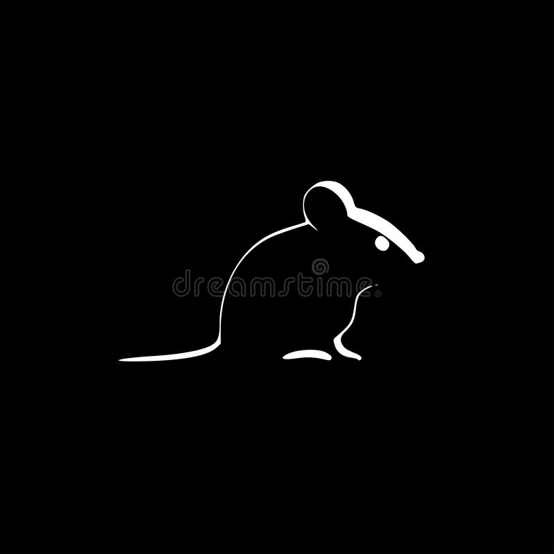 Mouse - Minimalist and Flat Logo - Vector Illustration Stock Vector ...