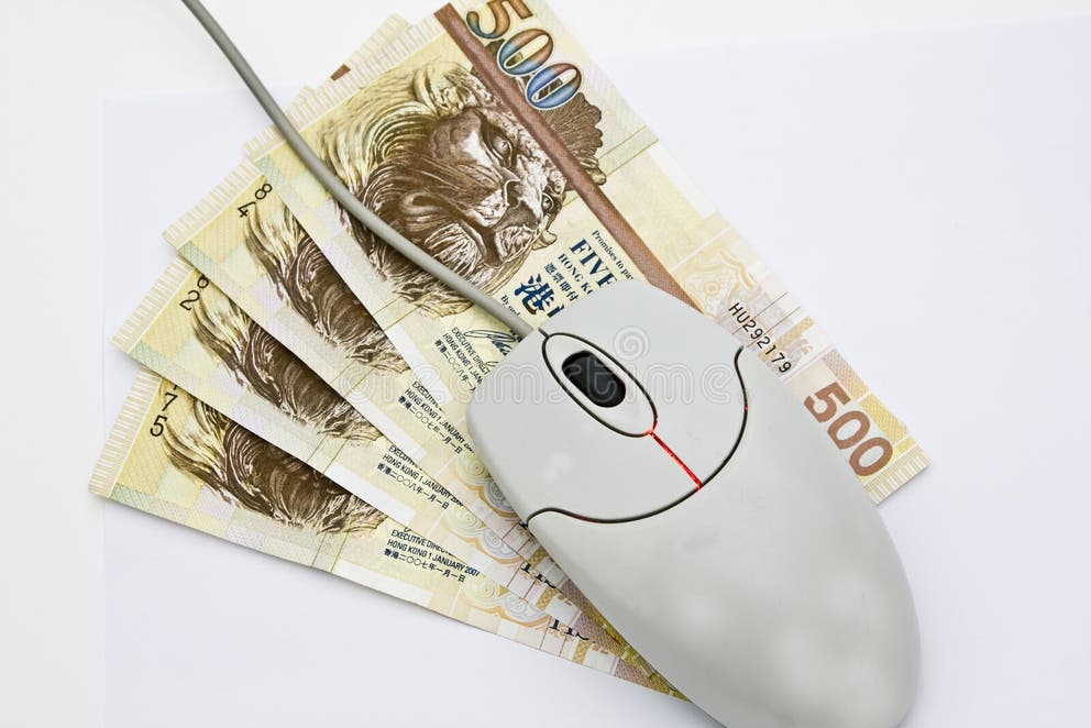 Mouse on money stock image. Image of currency, loan, buttons - 12793611