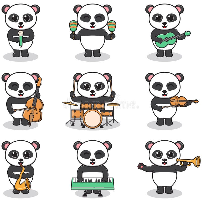 Animals Playing Instruments Drawings