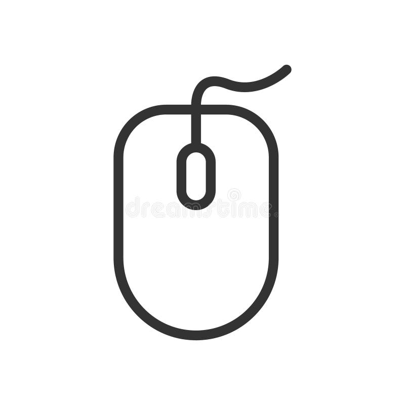 Mouse Outline Sketch Vector. Mousy Silhouette Stock Vector ...
