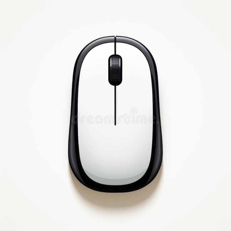 Minimalist Computer Mouse on White Background Stock Photo - Image of ...