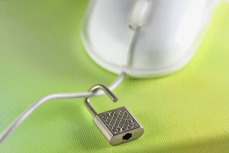 Mouse with Padlock stock image. Image of password, locked - 10817347